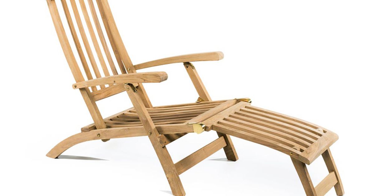 Outdoor-Liege aus natürlichem Teakholz